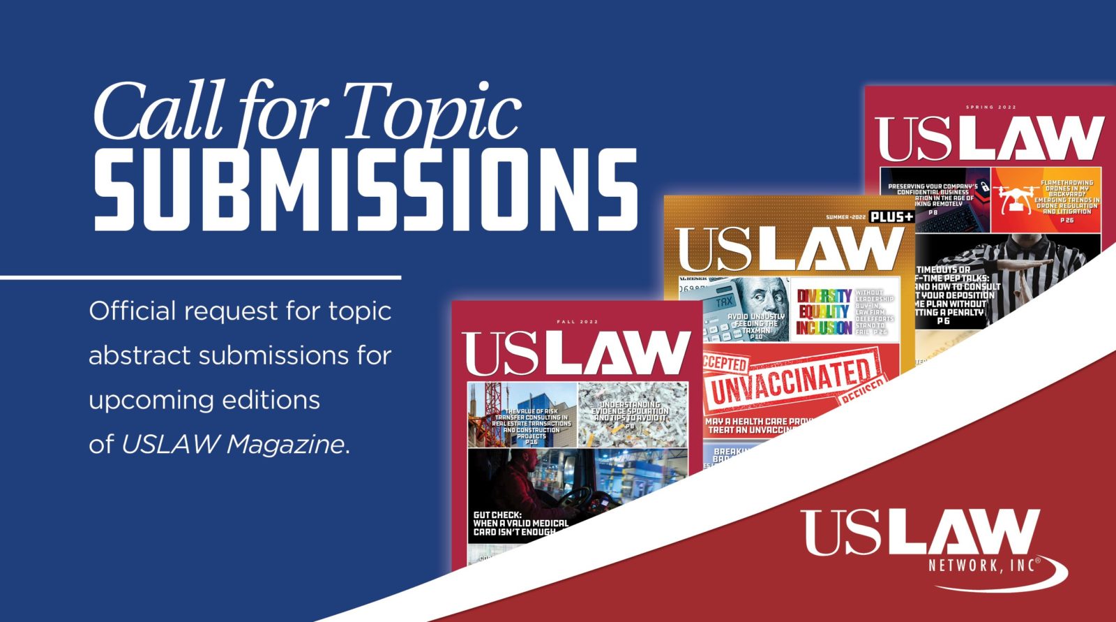 USLAW Magazine deadlines - USLAW